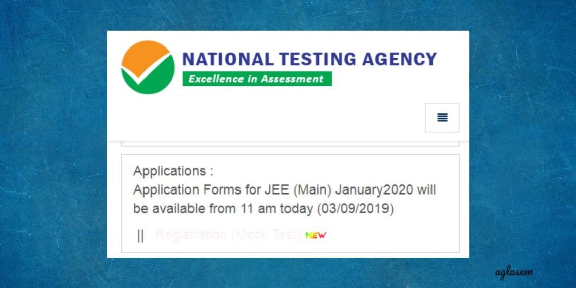 Application Form for JEE Main 2020 Releasing at 11 am Today, Confirms ...