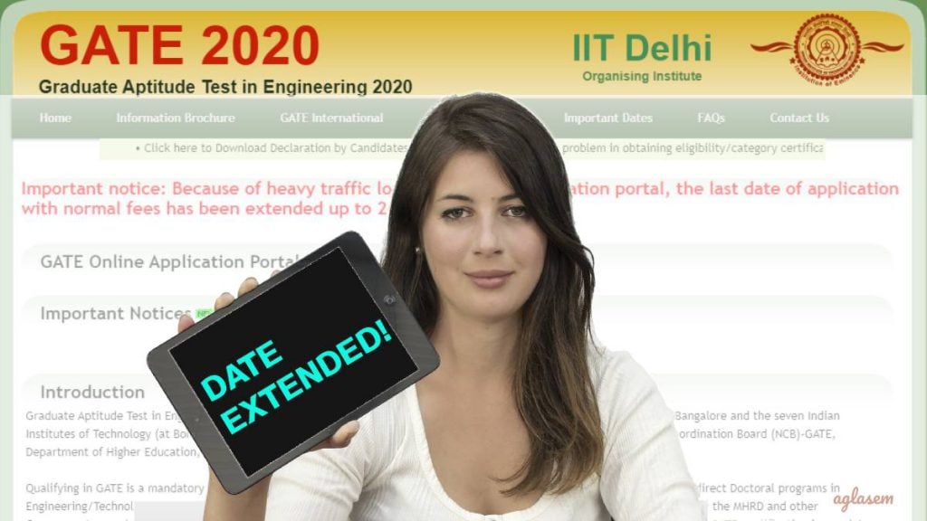 GATE 2020 Last date application form - AglaSem News